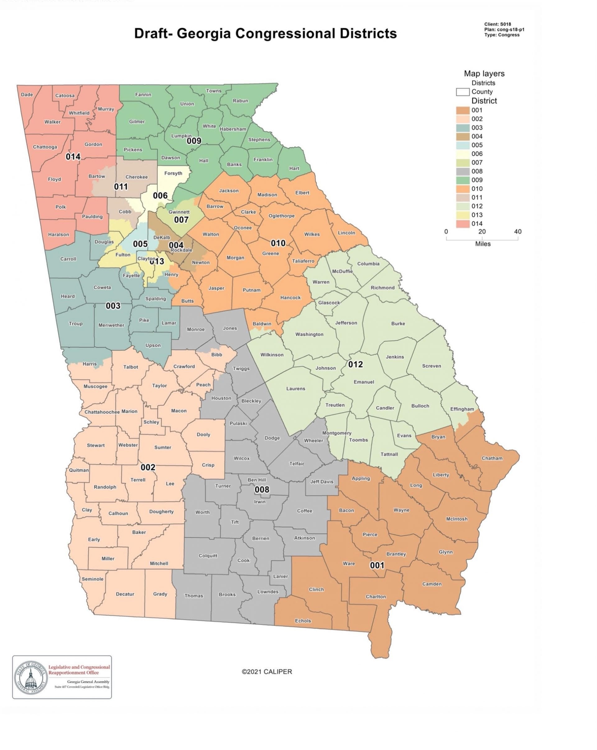 Tentative Georgia Congressional Districts Map Revealed - The Augusta Press