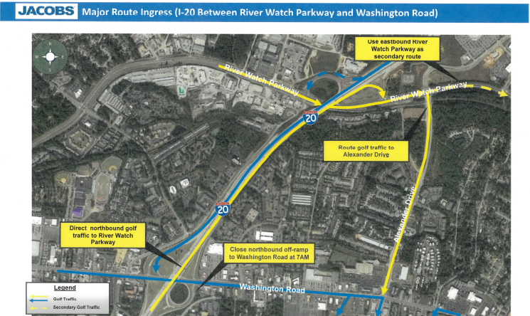 Master Week traffic plan to ready for golf patrons - The Augusta Press