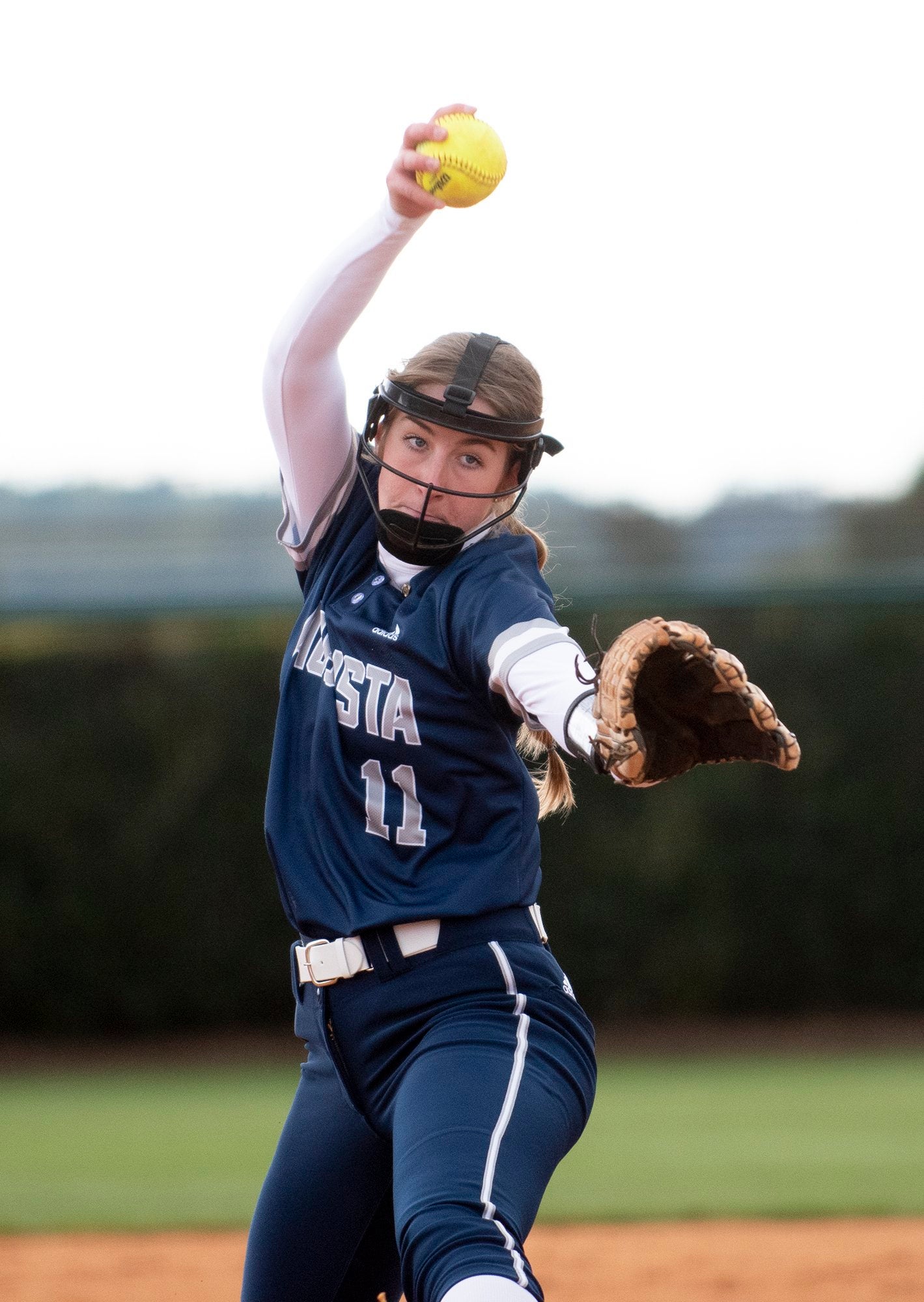 Photojournalism: Augusta University softball team splits doubleheader ...