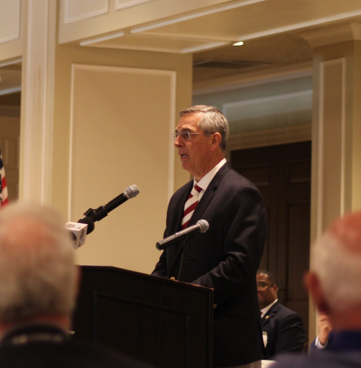 Georgia Secretary of State in Augusta Thursday speaking on election ...