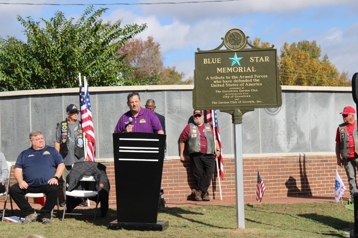 Grovetown honors veterans with new Blue Star Memorial Marker - The ...