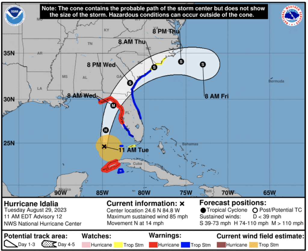 Hurricane Idalia hits South Georgia with high winds, heavy rain - The ...