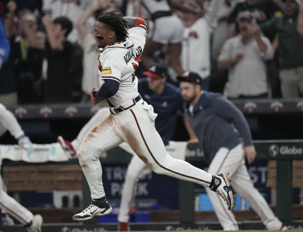 Acuña becomes first 40-70 player, Albies lifts Braves over Cubs 6-5 in ...