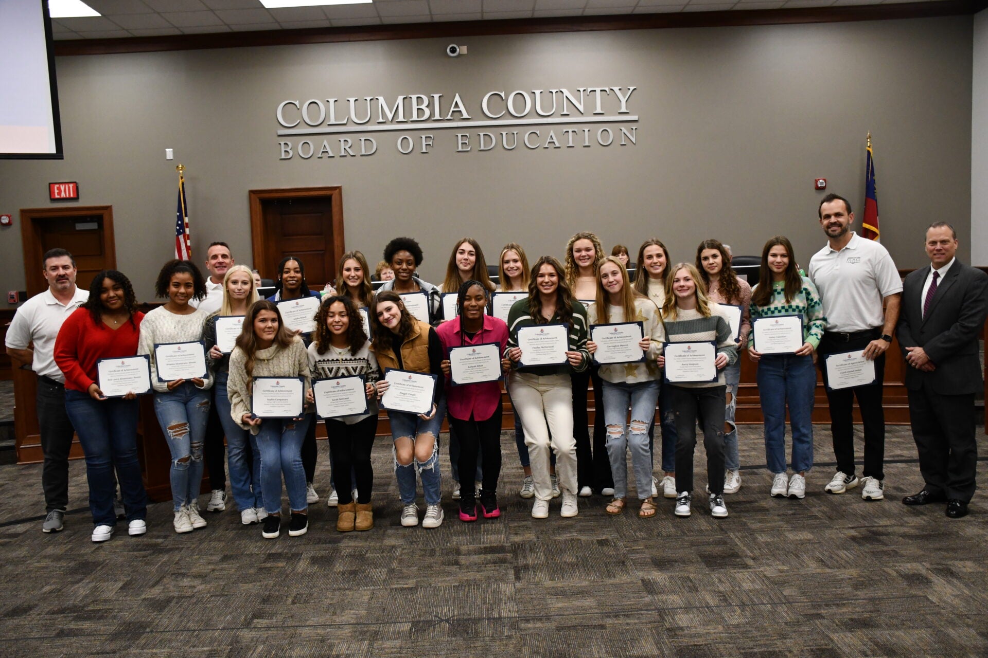 Columbia County celebrates Flag Football State Champions and approves ...