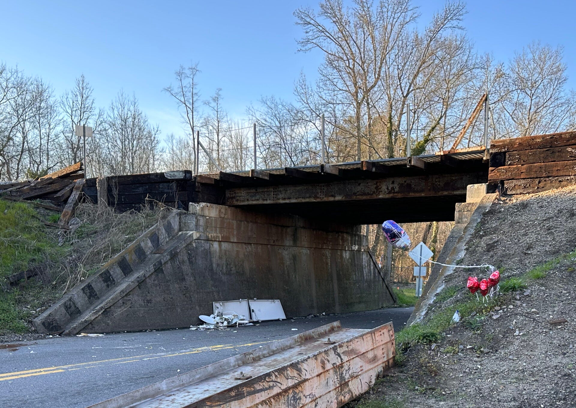 Driver allegedly knocks beam off Olive Road bridge, underpass to be ...