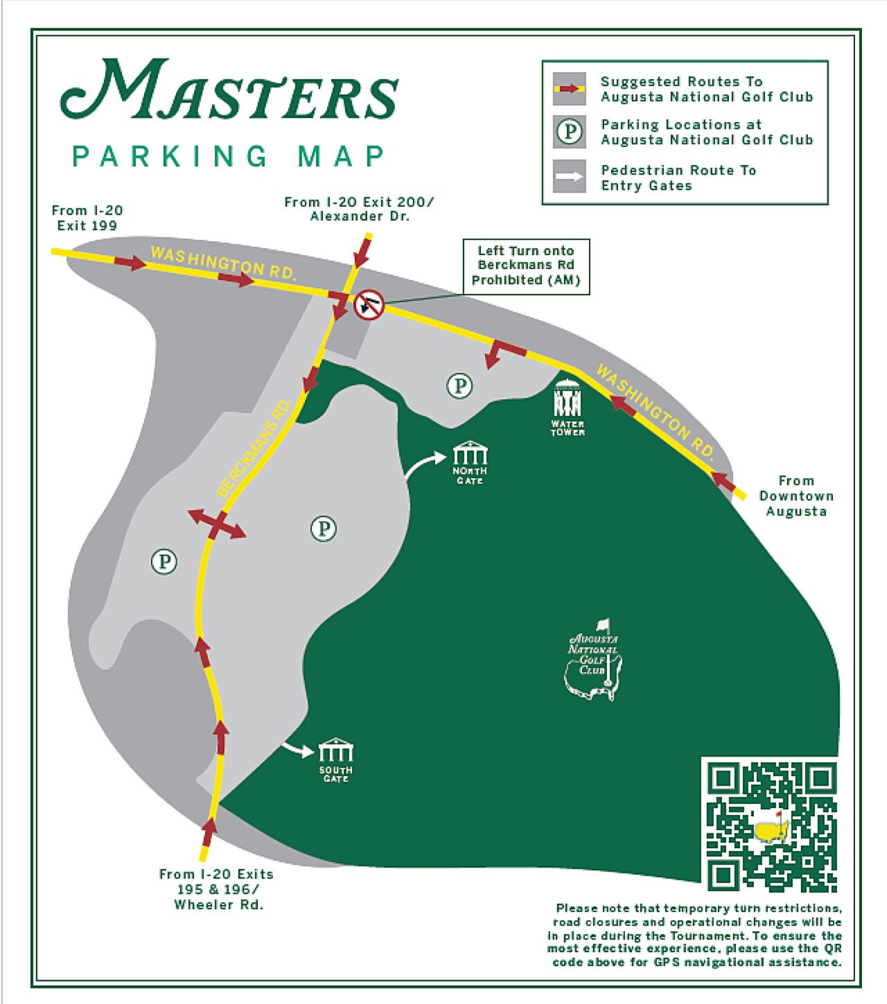 Masters traffic plan includes temporary stoplight, GPS app