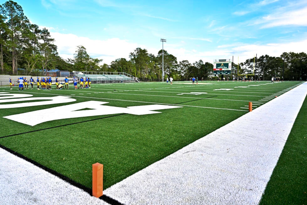 PHOTOS: Aquinas football breaks in its new stadium with 7v7 action - The Augusta Press