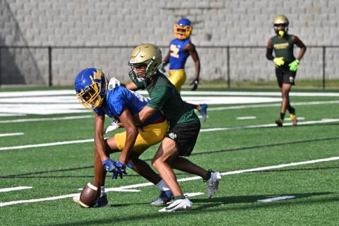PHOTOS: Aquinas football breaks in its new stadium with 7v7 action ...