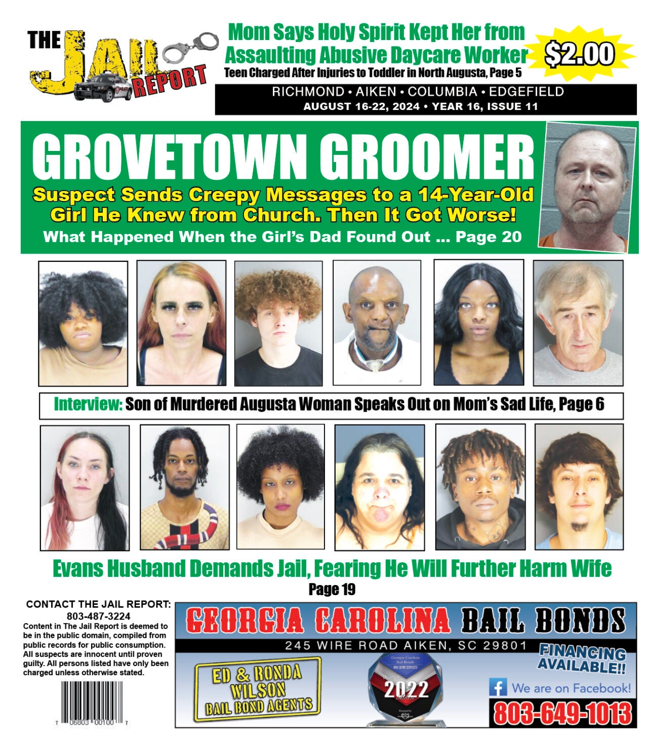 Jail Report August 16 - The Augusta Press