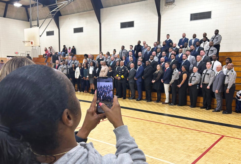 Sheriff Brantley swears in new team, unveils fresh logo for sheriff’s ...
