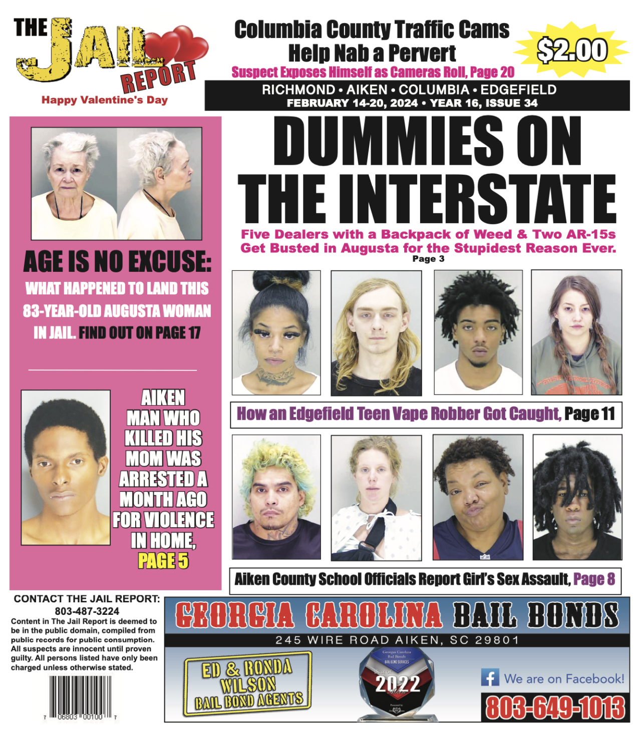 Jail Report February 14th - The Augusta Press