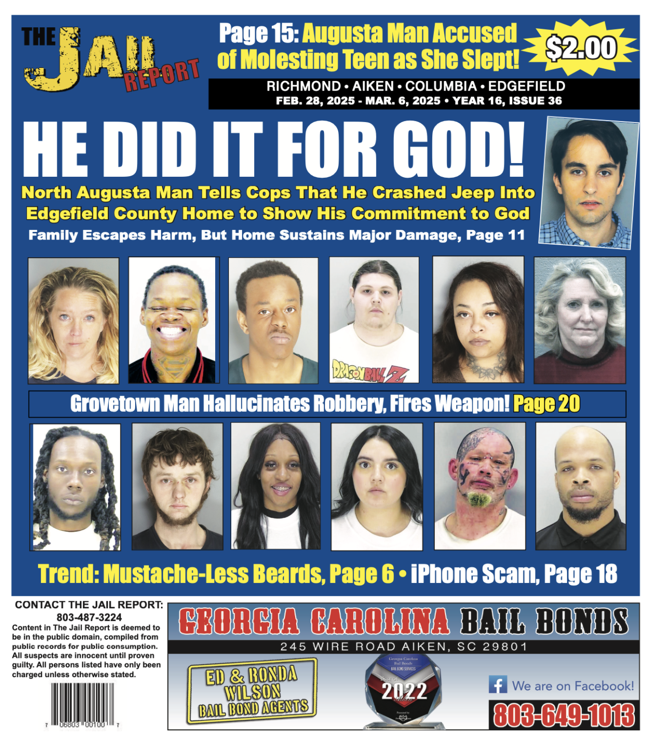 Jail Report: February 28th - The Augusta Press