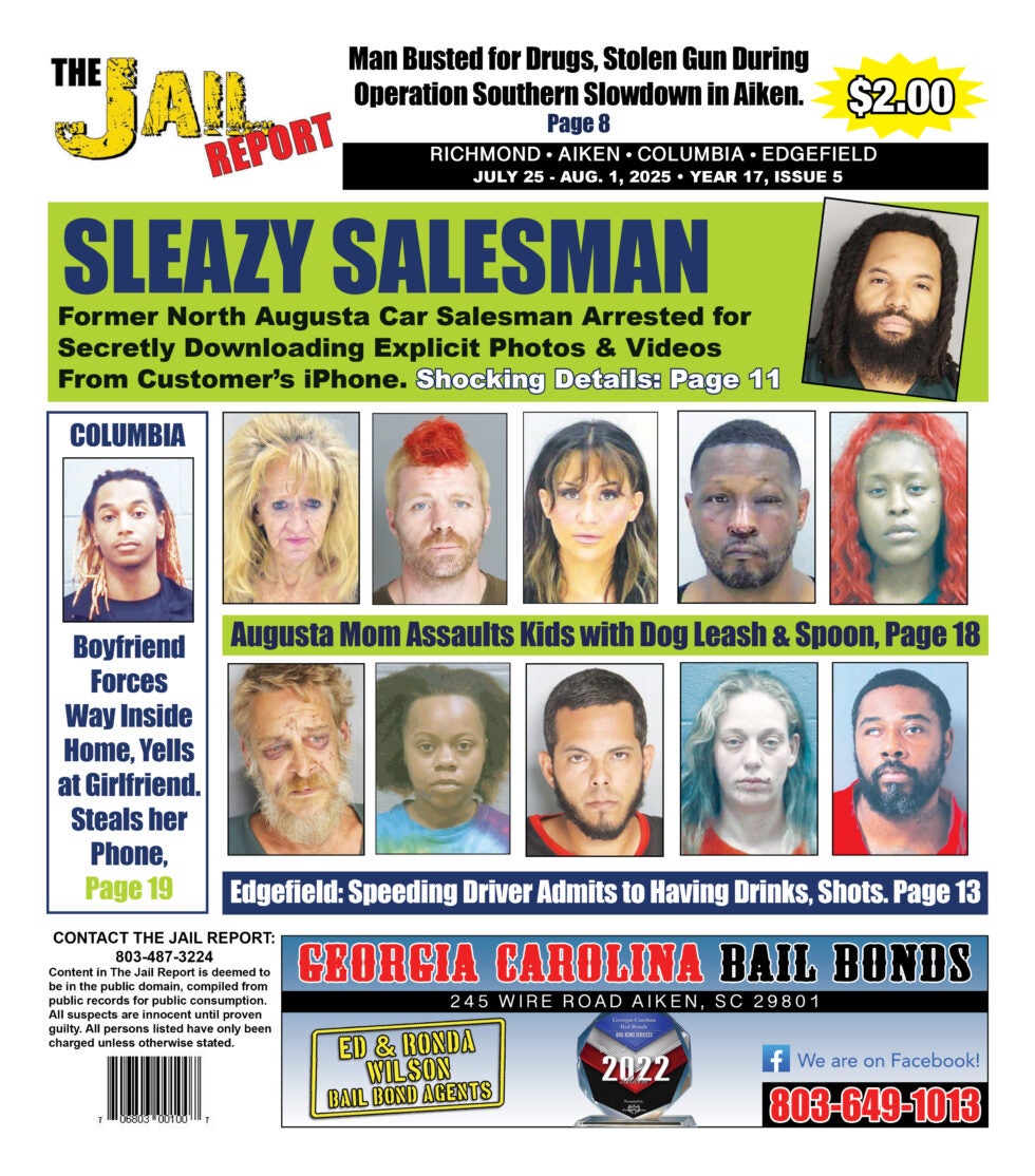 Jail Report: July 25th - The Augusta Press