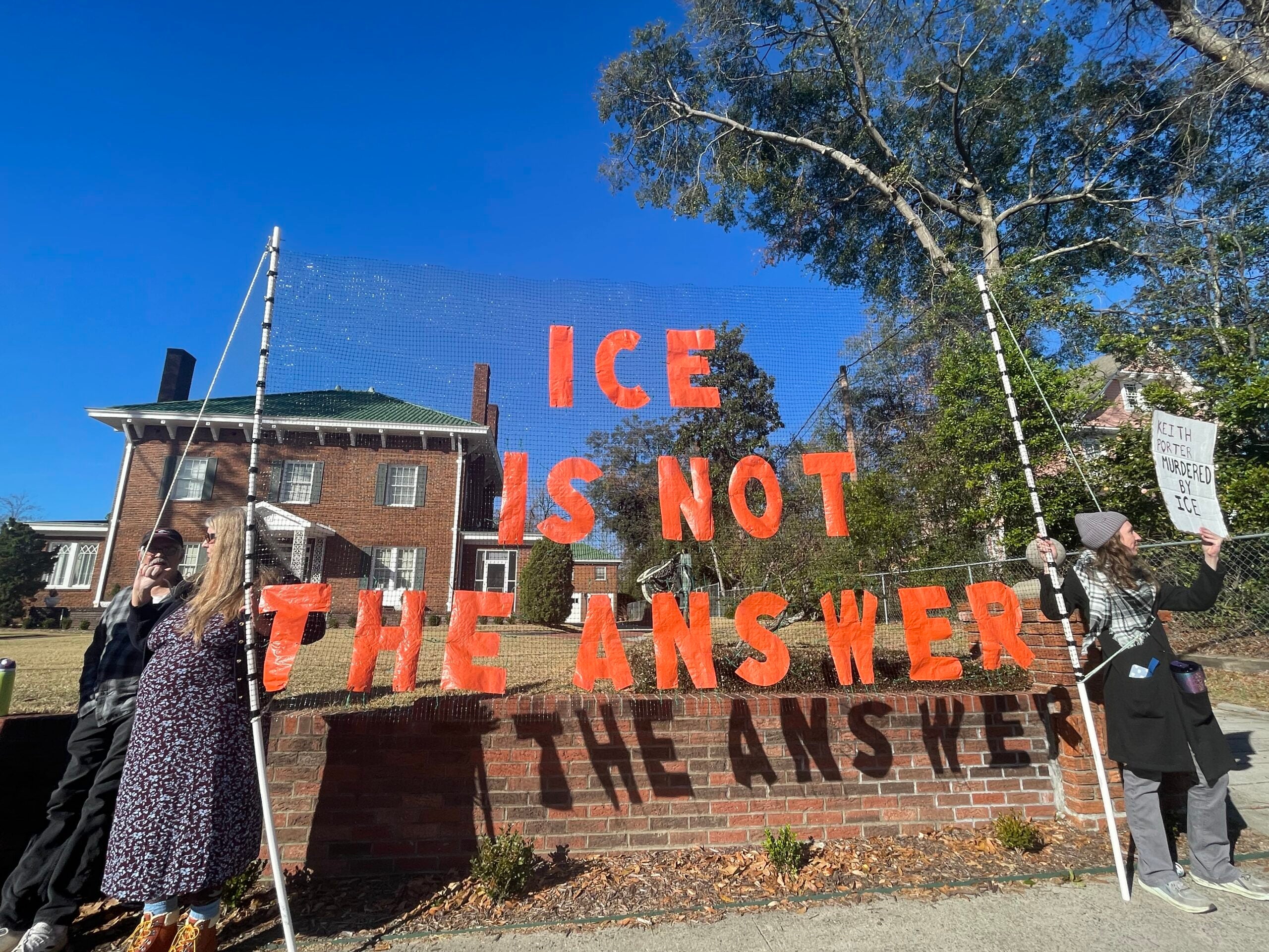 Locals demonstrate against ICE over the weekend - The Augusta Press