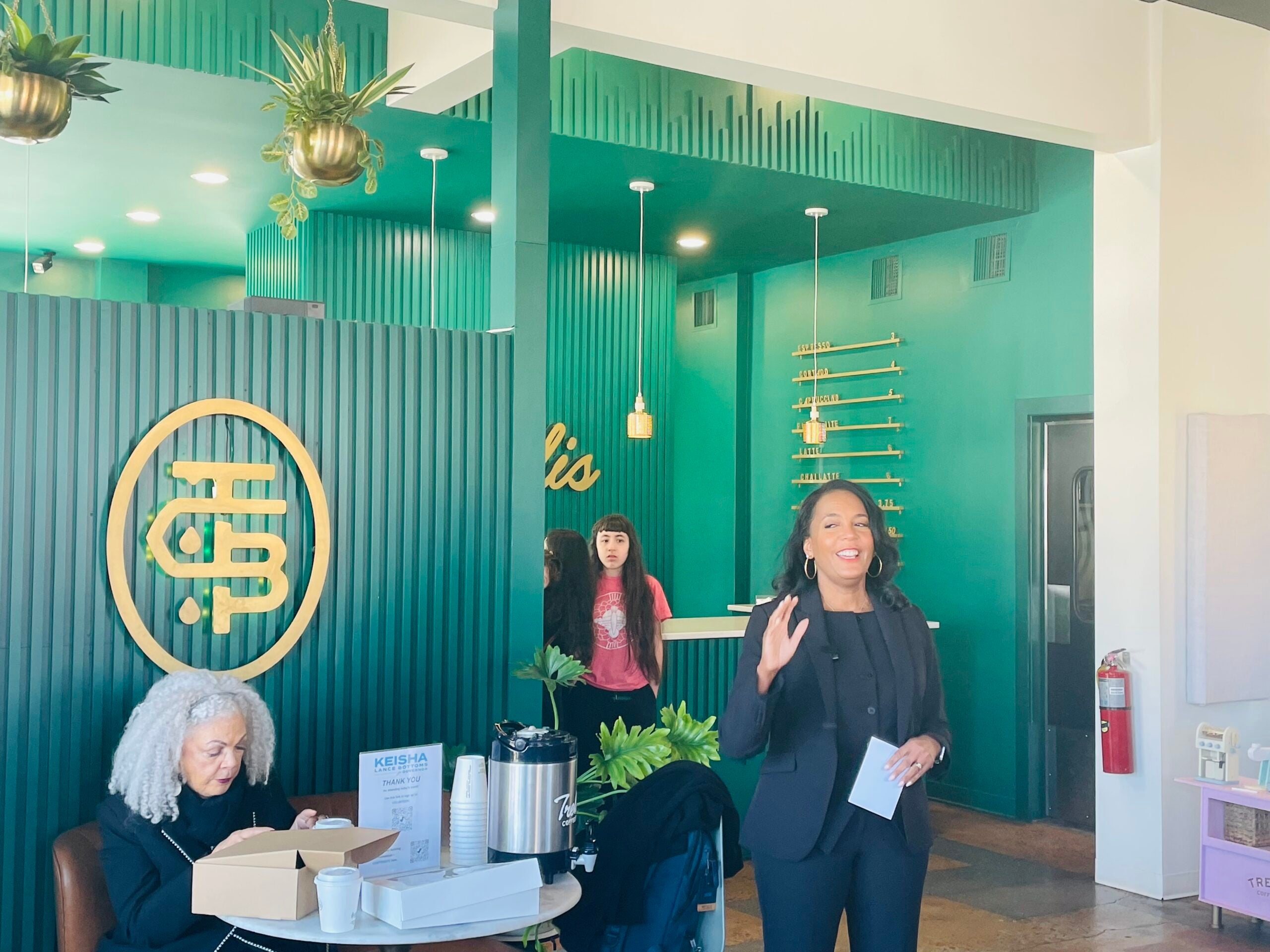 Former Atlanta mayor Keisha Lance Bottoms stops by Augusta coffee shop ...